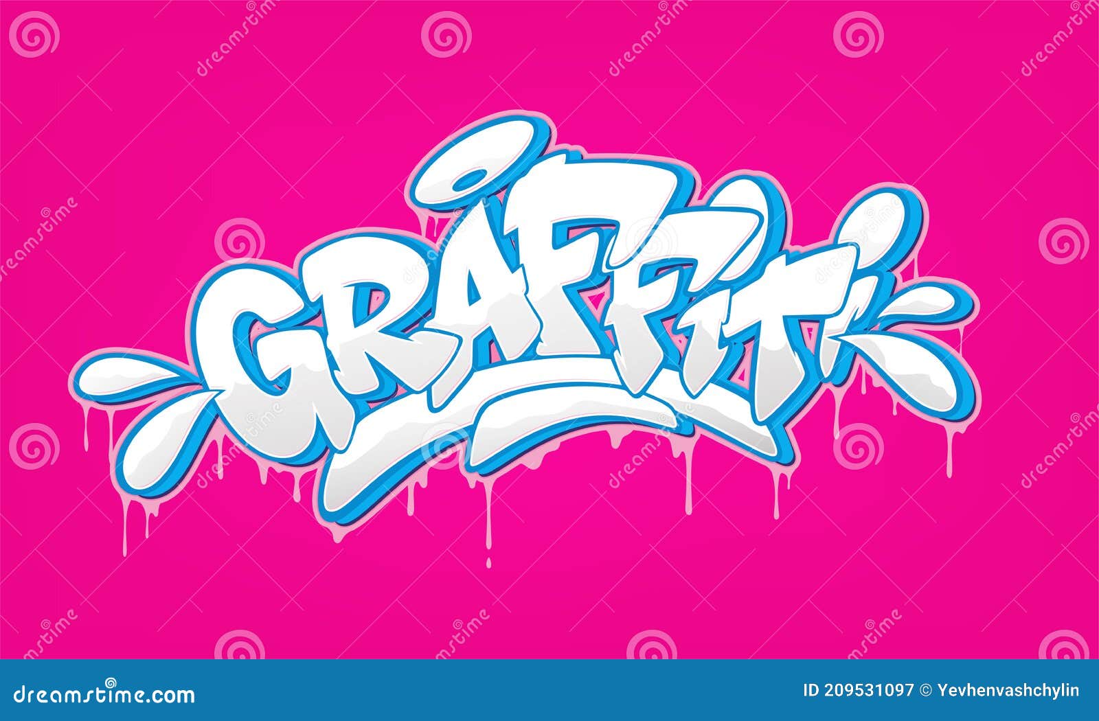 Police Graffiti. Illustration Vectorielle. Illustration de Vecteur ...