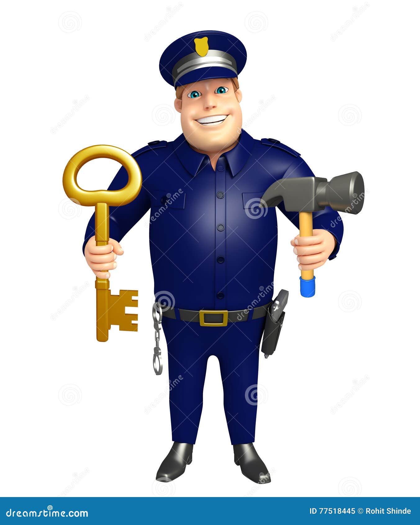 Police with and Hammer stock image. Image of officer - 77518445
