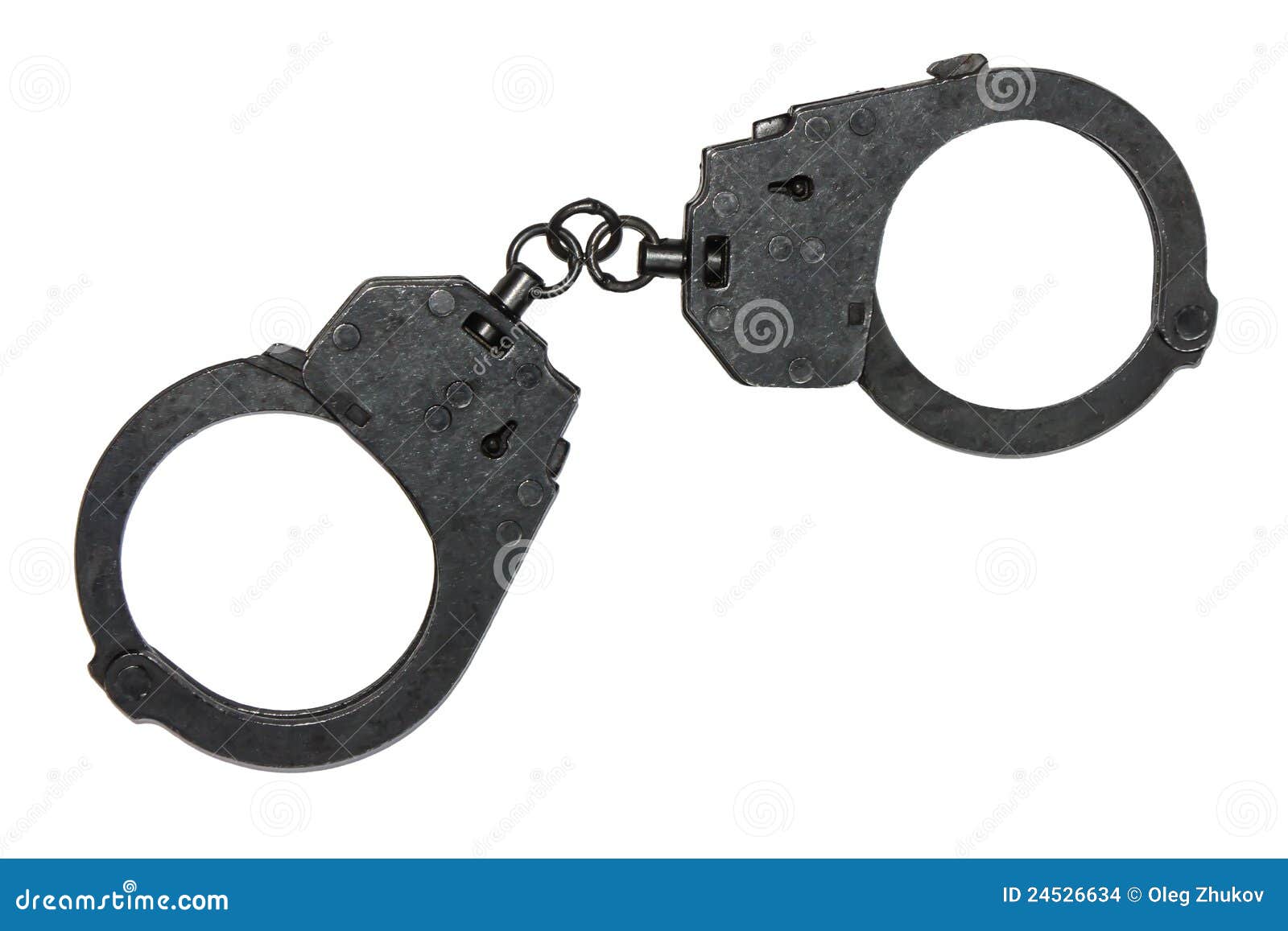 Police Handcuffs On Investigator Detective's Work Desk Stock Image ...
