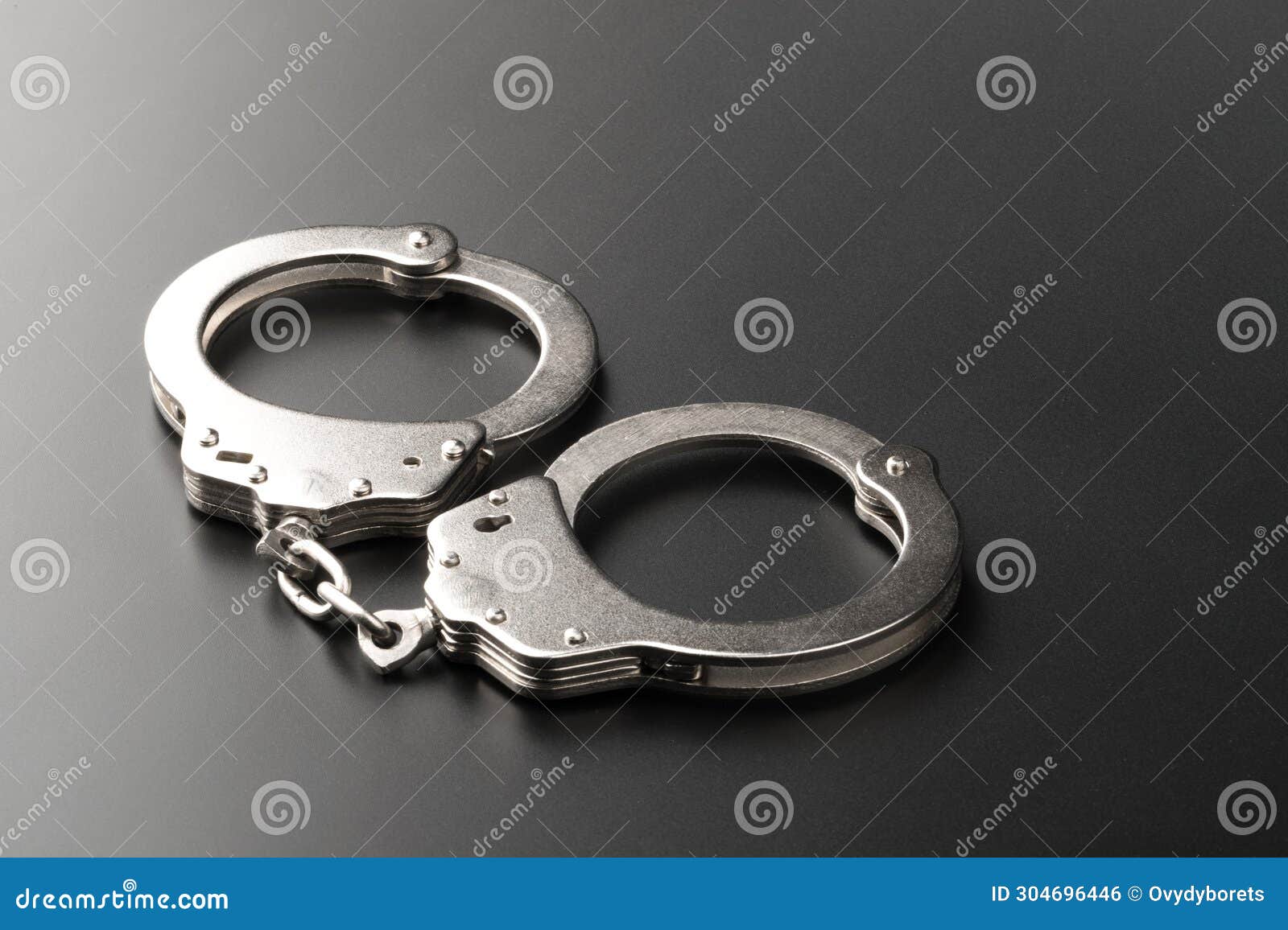 Police Handcuffs False And Real Hundred-dollar Bill. Stock Image ...