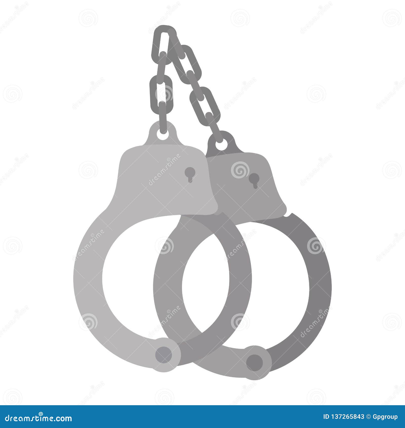 Police Handcuffs Isolated Icon Stock Vector - Illustration of burglar ...