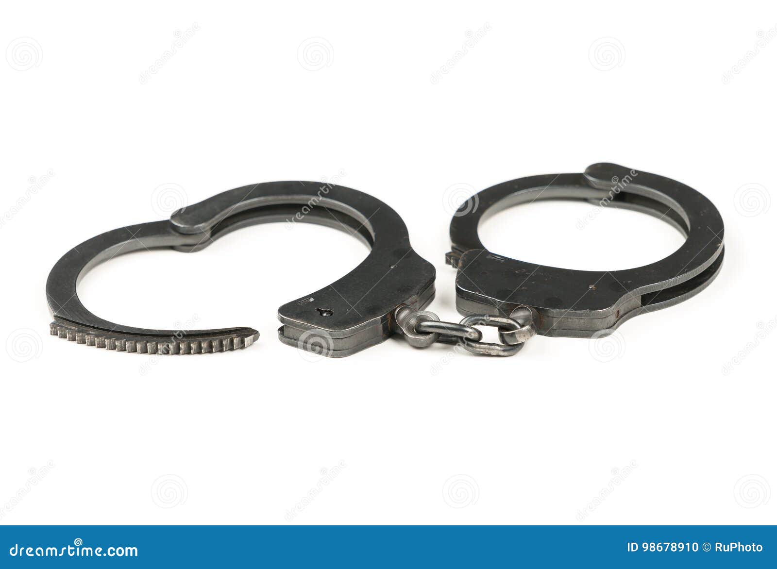 Police Handcuffs On Investigator Detective's Work Desk Stock Image ...
