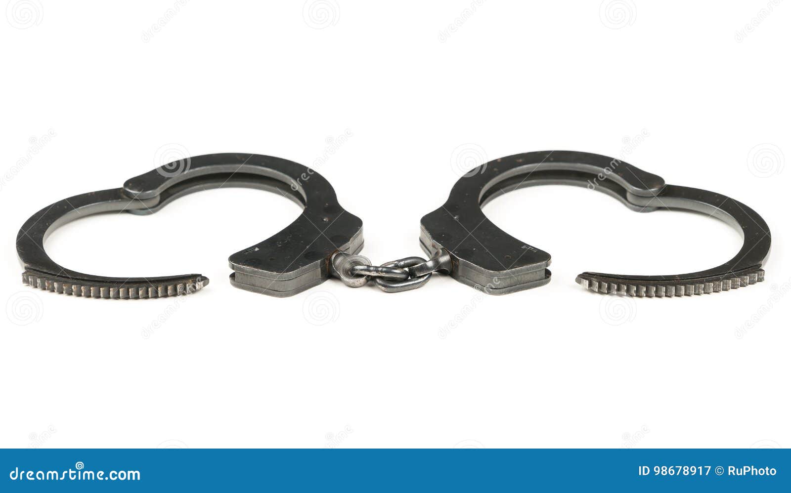 Police Handcuffs On Investigator Detective's Work Desk Stock Image ...