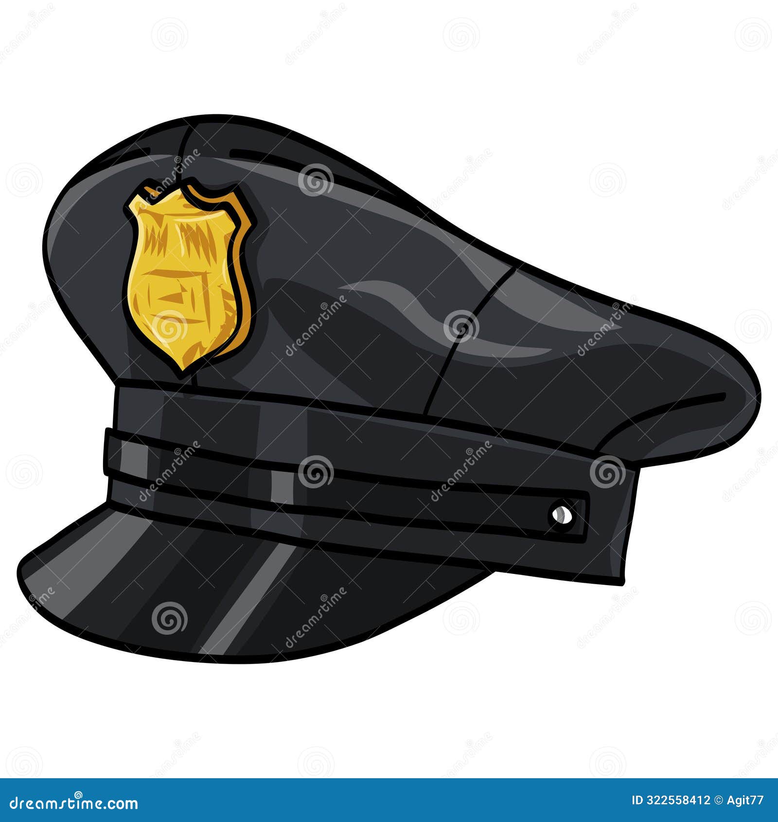 Police Hat Drawing Vector Illustration Stock Illustration ...