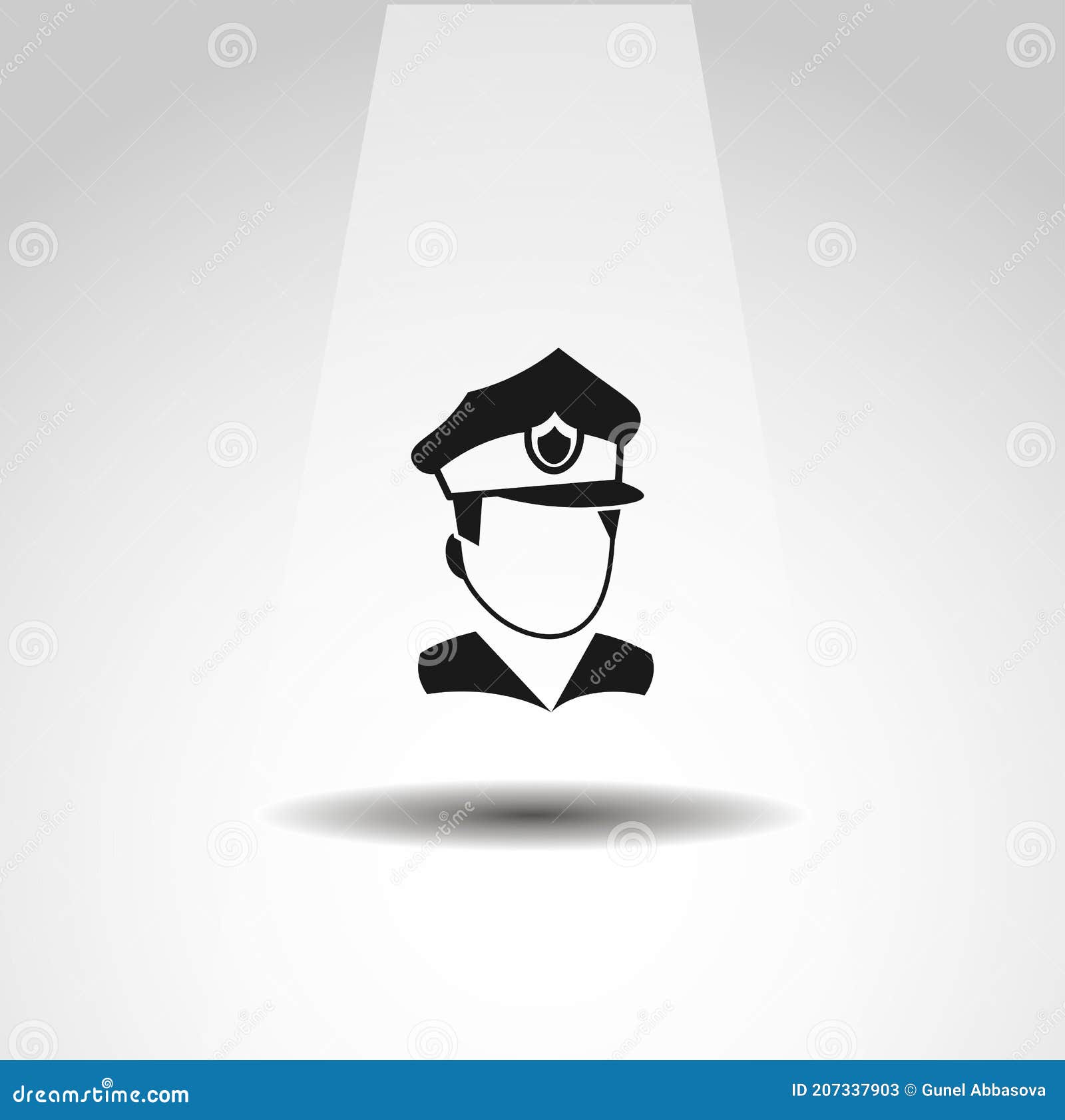 Police Head Icon. Police Cop Vector Icon. Officer Icon Stock ...