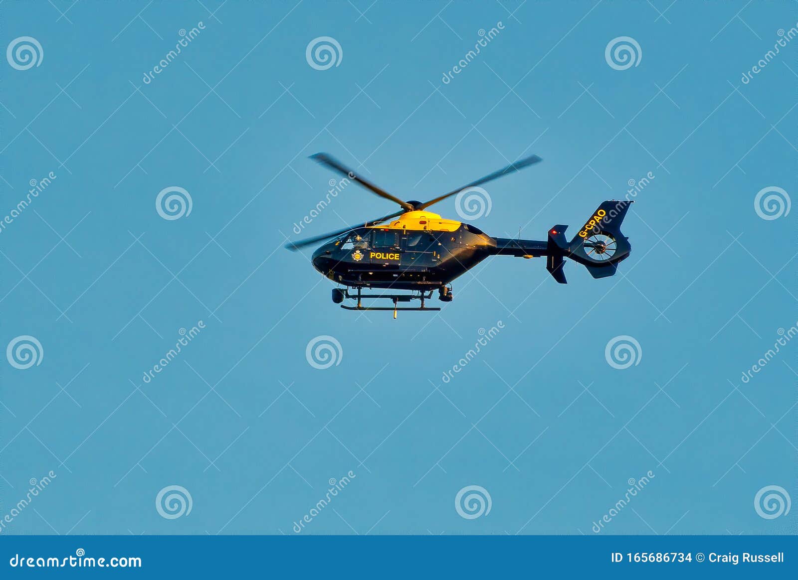 Police Helicopter Hovering in the Sky Editorial Stock Image - Image of ...