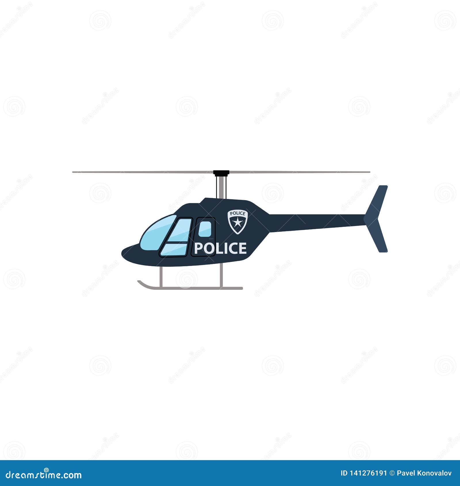 Police Helicopter Icon Cartoon Vector | CartoonDealer.com #150308593