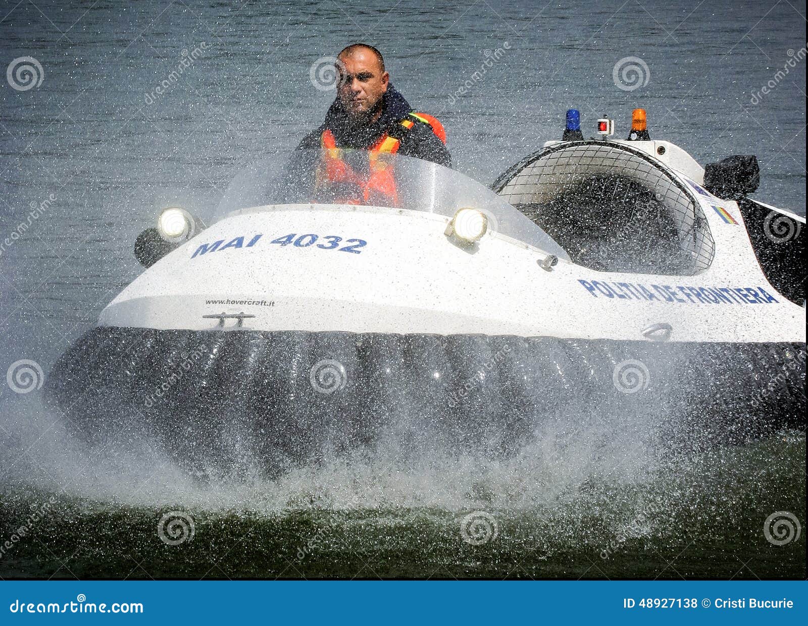 Police hovercraft editorial stock photo. Image of delta - 48927138