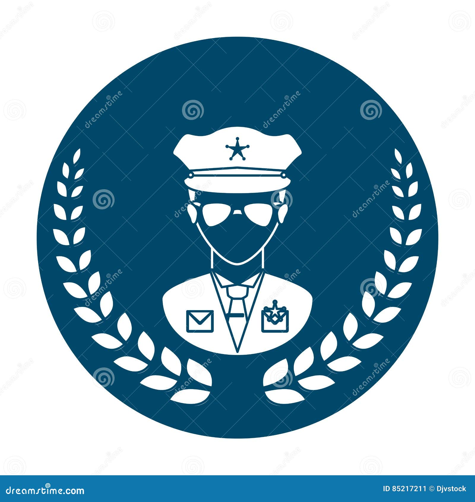 Police icon image stock illustration. Illustration of protection - 85217211