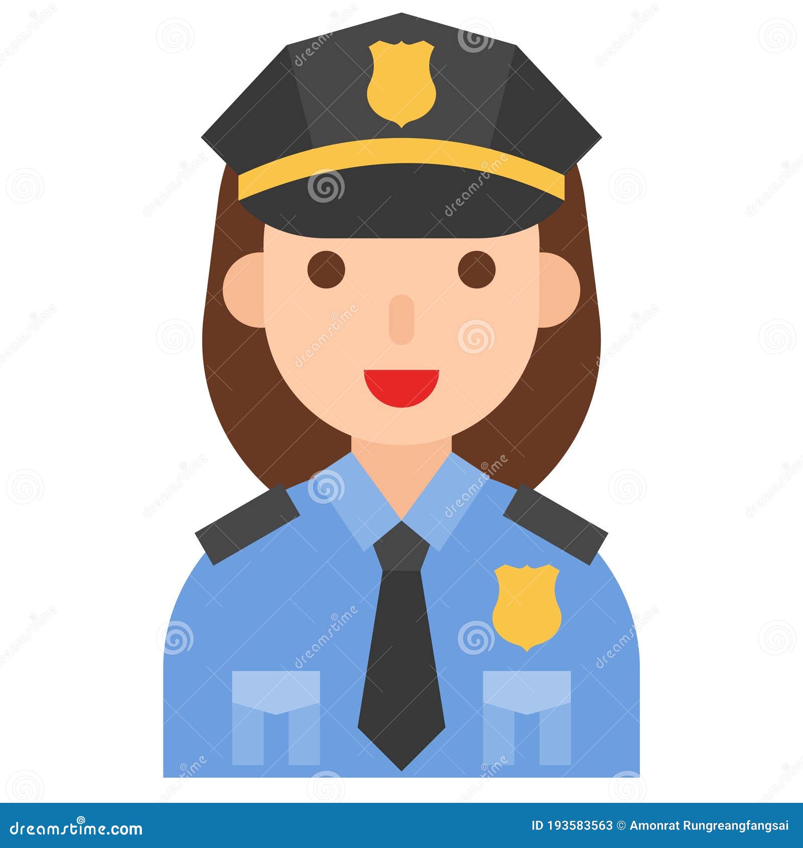 Police Icon, Profession and Job Vector Illustration Stock Vector ...