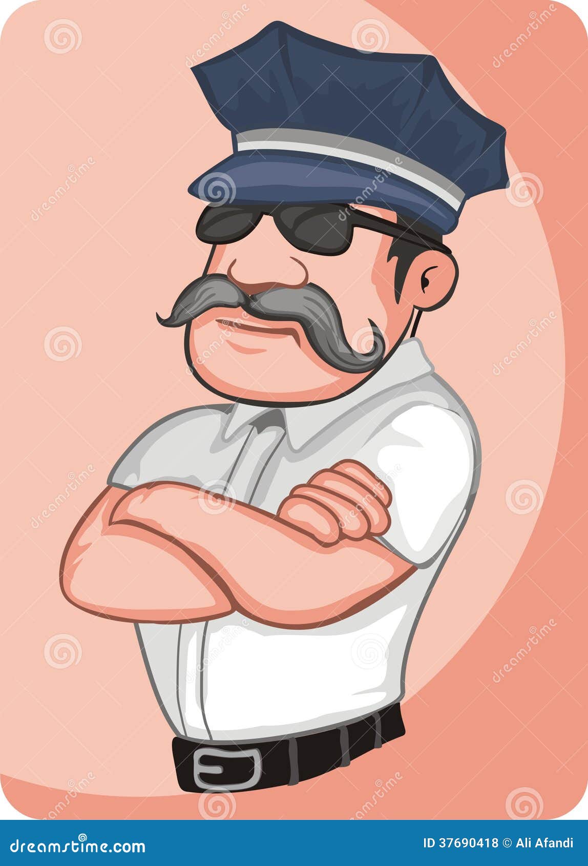 Police illustration stock vector. Illustration of adult - 37690418