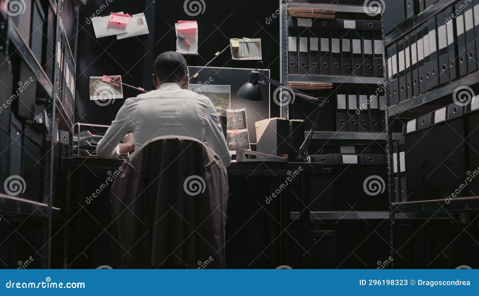 Police Inspector Analyzing Forensic Evidence on Map Stock Image - Image ...