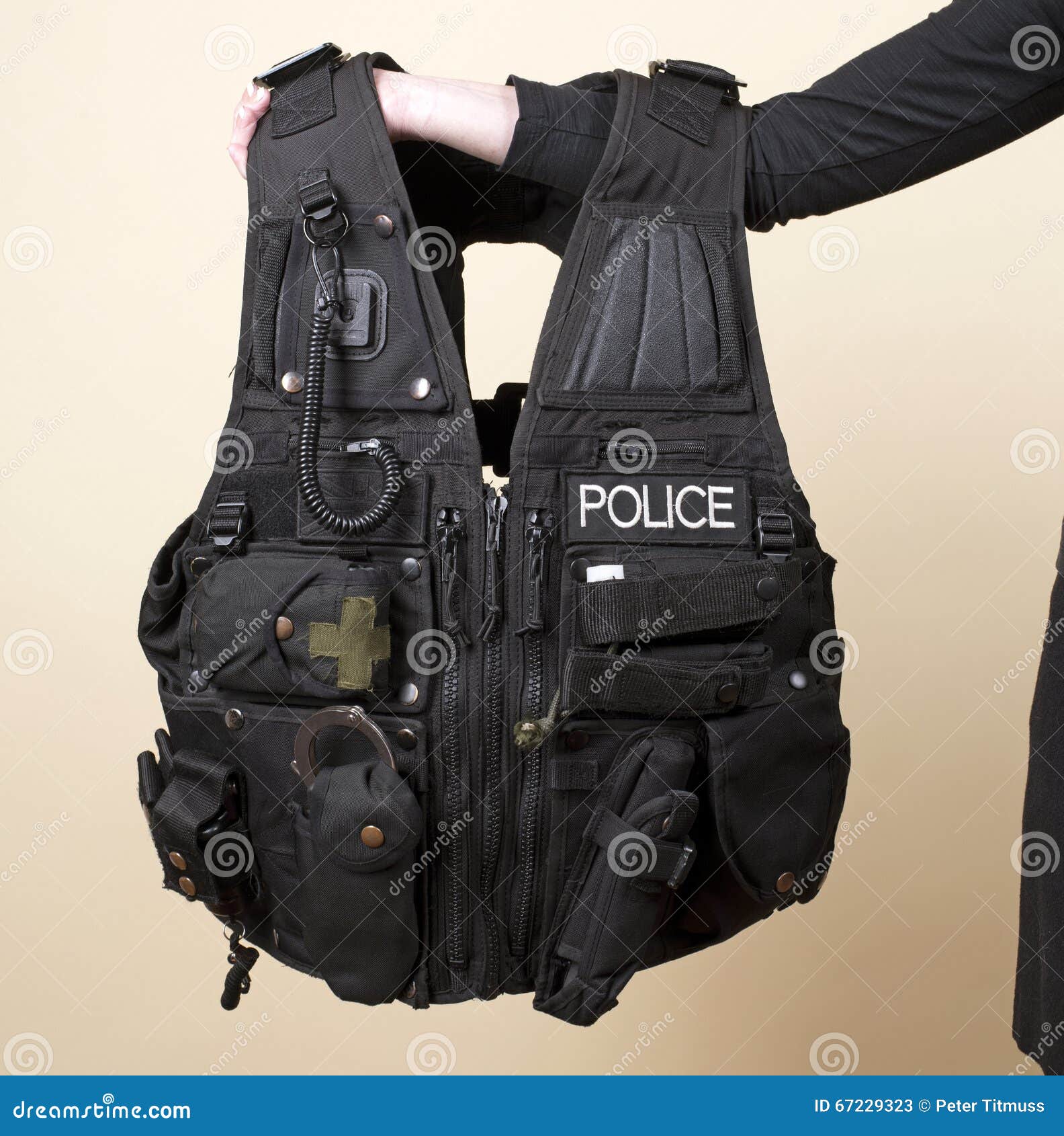 Police issue tactical vest stock image. Image of special - 67229323