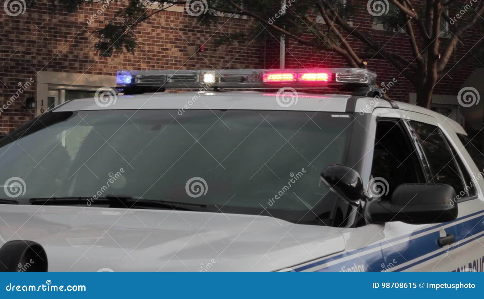 Police light bar in hd stock video. Video of service - 98708615