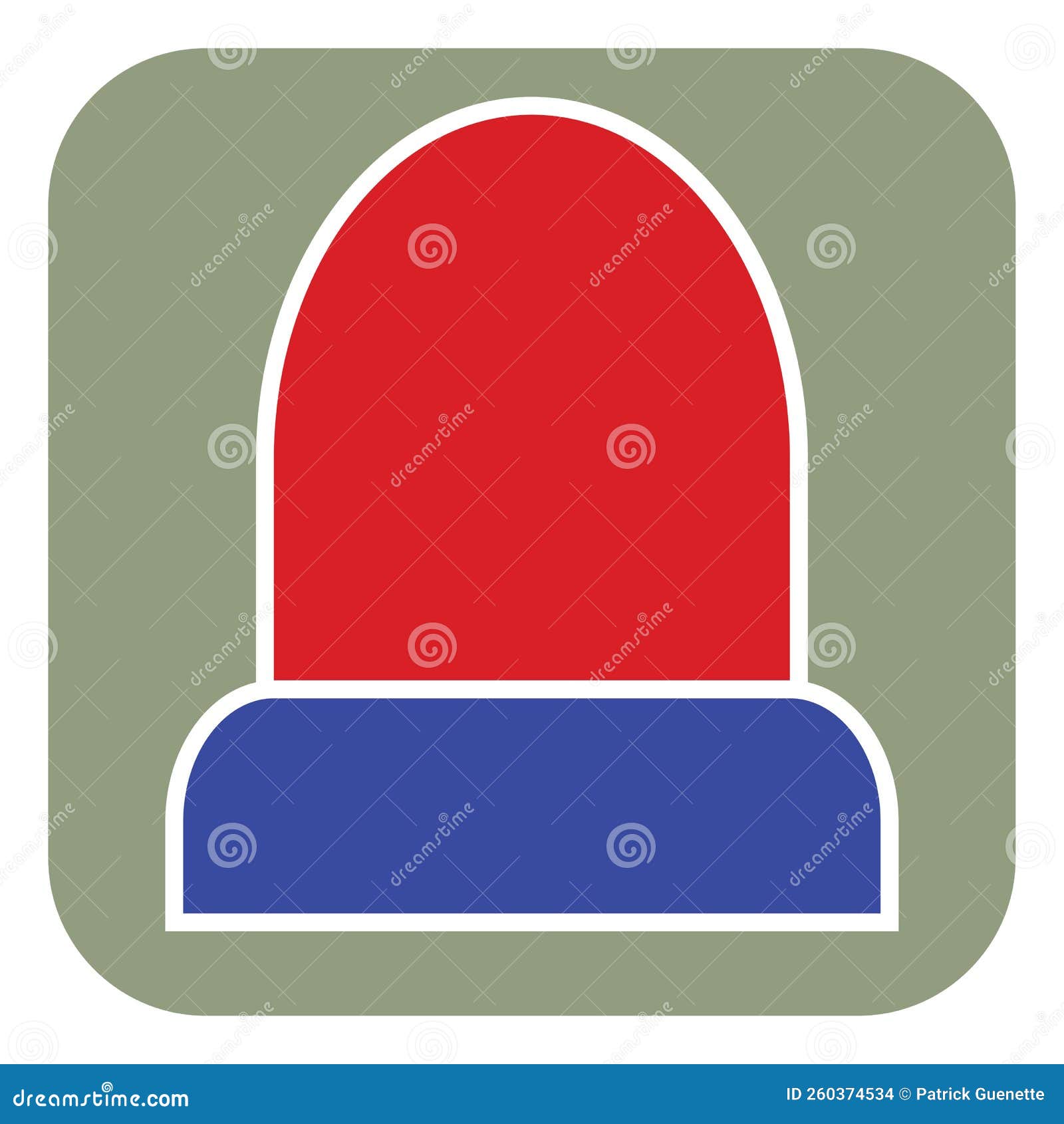 Police light, icon stock vector. Illustration of flashing - 260374534