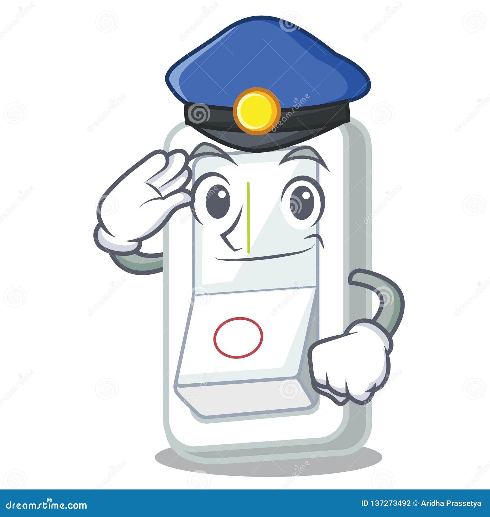 Police Light Switch in the Cartoon Shape Stock Vector - Illustration of ...