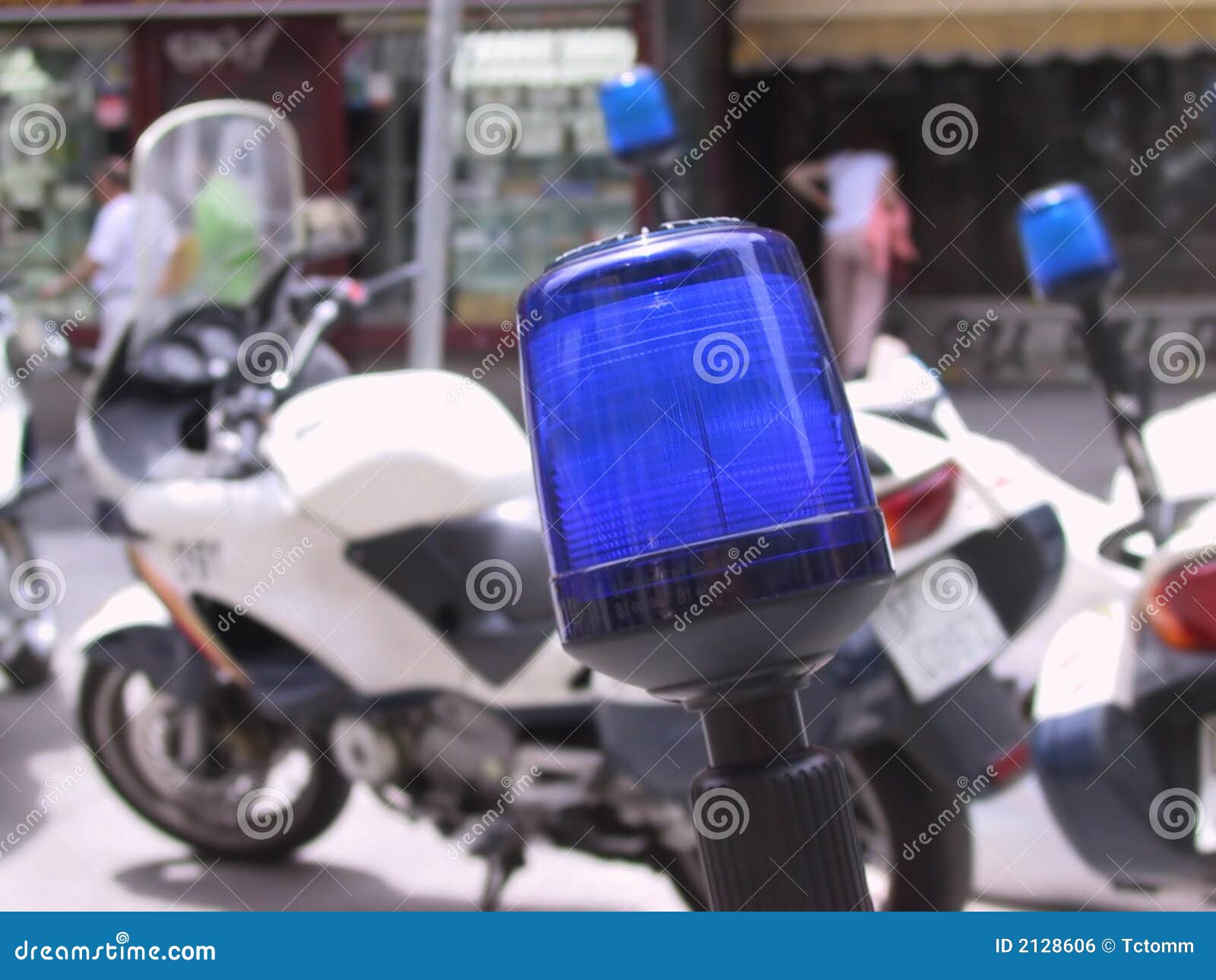 Police lights motorcycle stock photo. Image of blue, traffic - 2128606