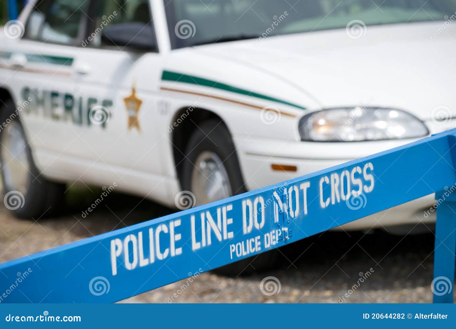 Police line stock photo. Image of blue, locked, barricade - 20644282