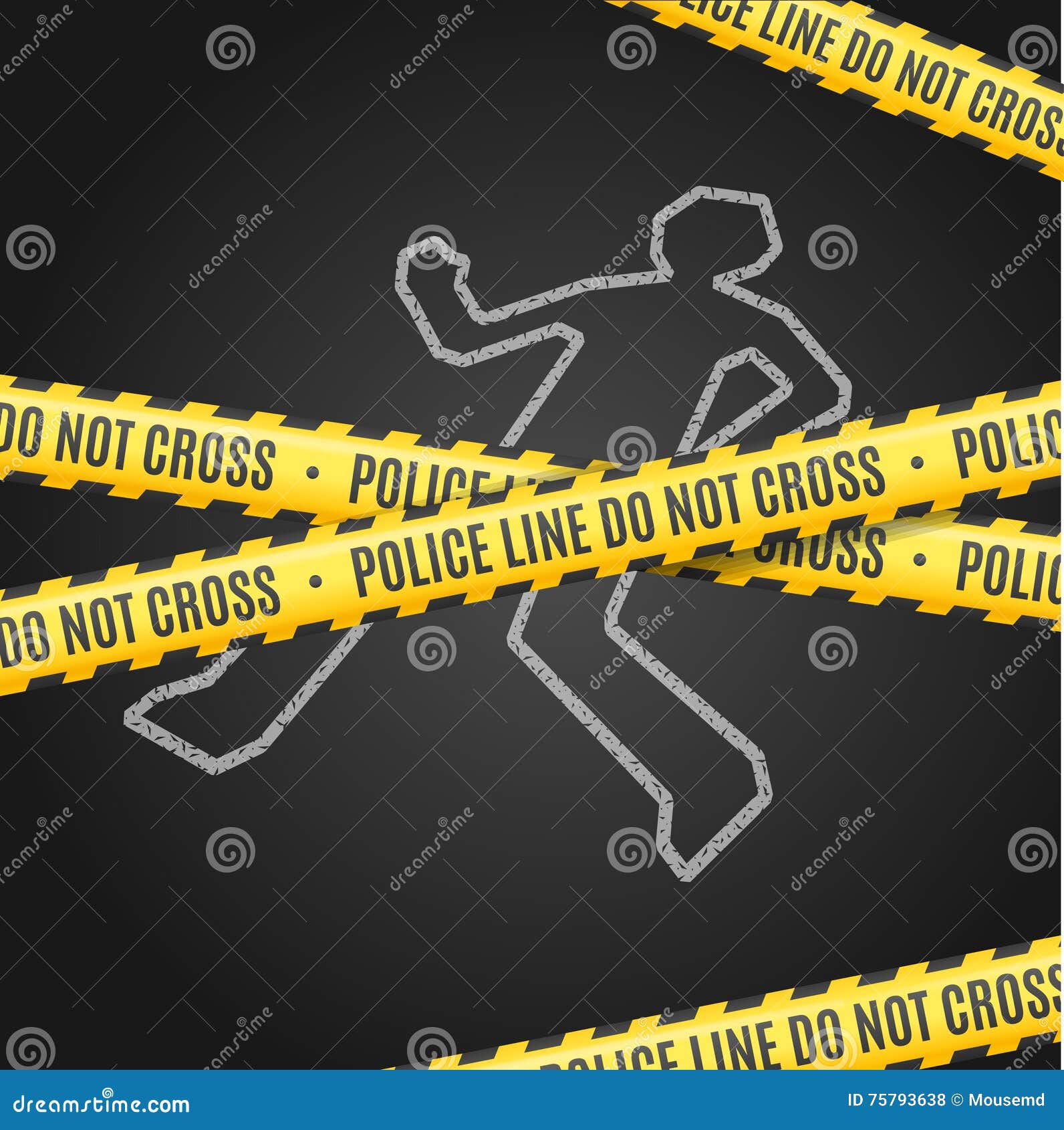 Police Chalk Outline Clip Art