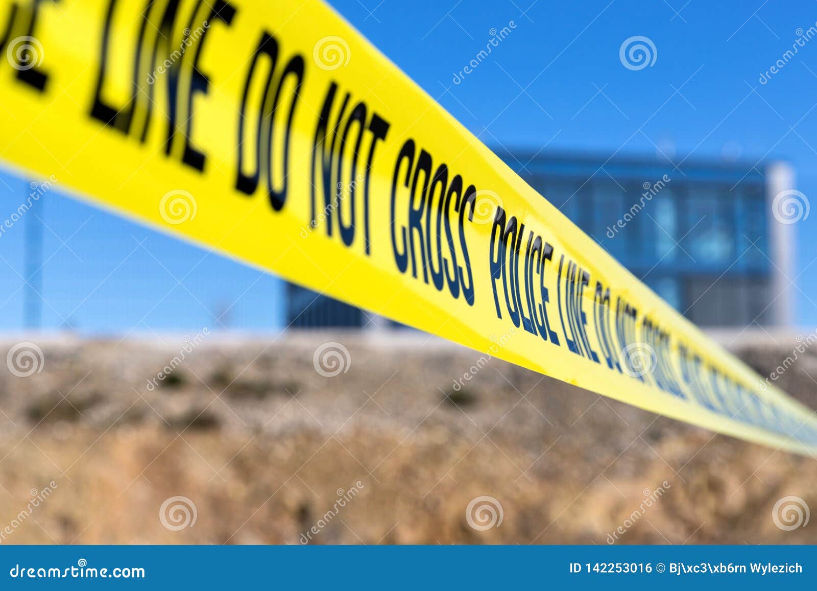 Police line stock photo. Image of investigation, scene - 142253016