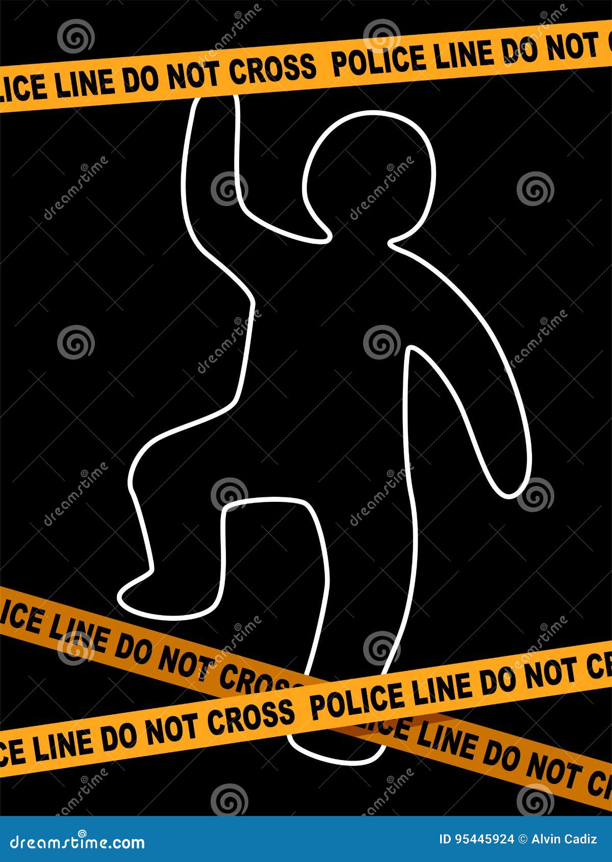 Dead Body Outline Police Line