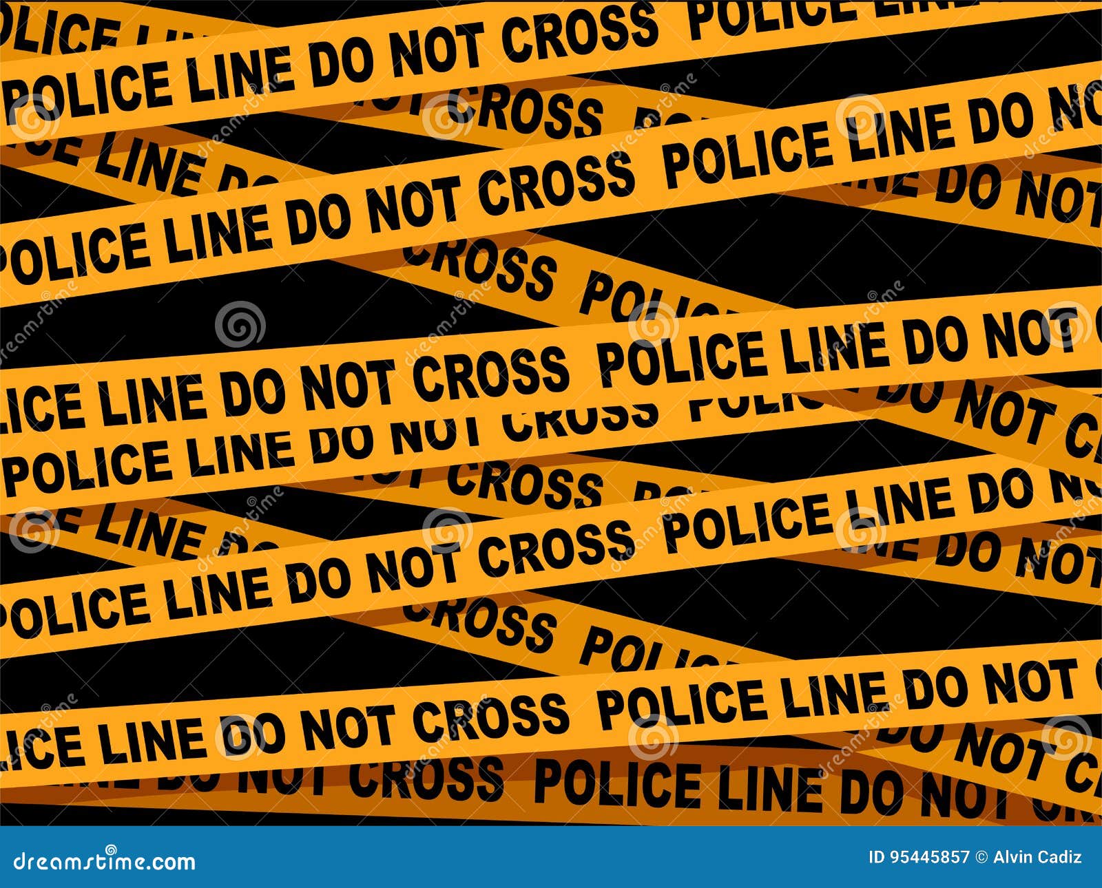 Police Line Cross Tape stock vector. Illustration of area - 95445857