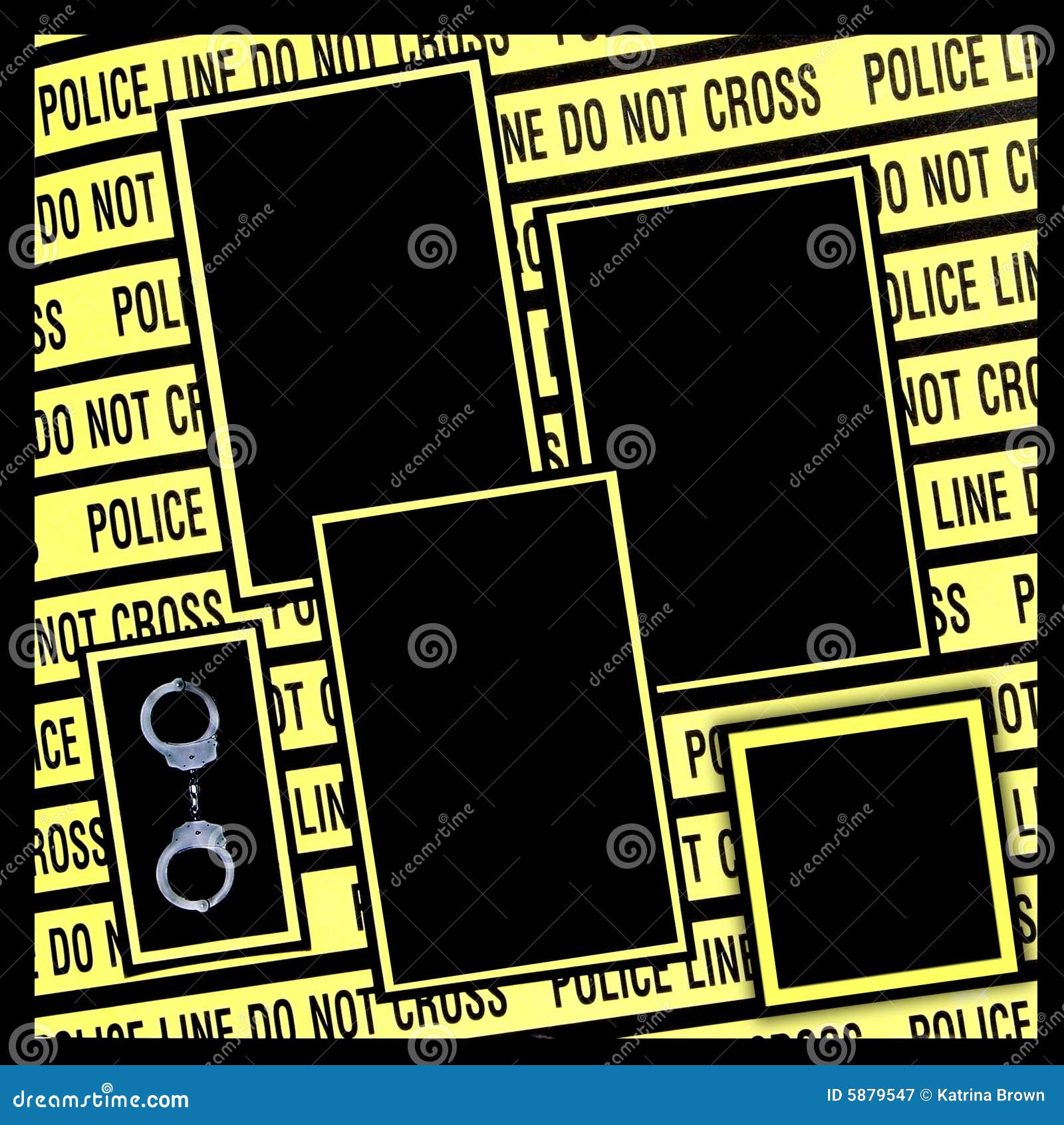 Police Line Digital Scrapbook Page Stock Image - Image of digital ...