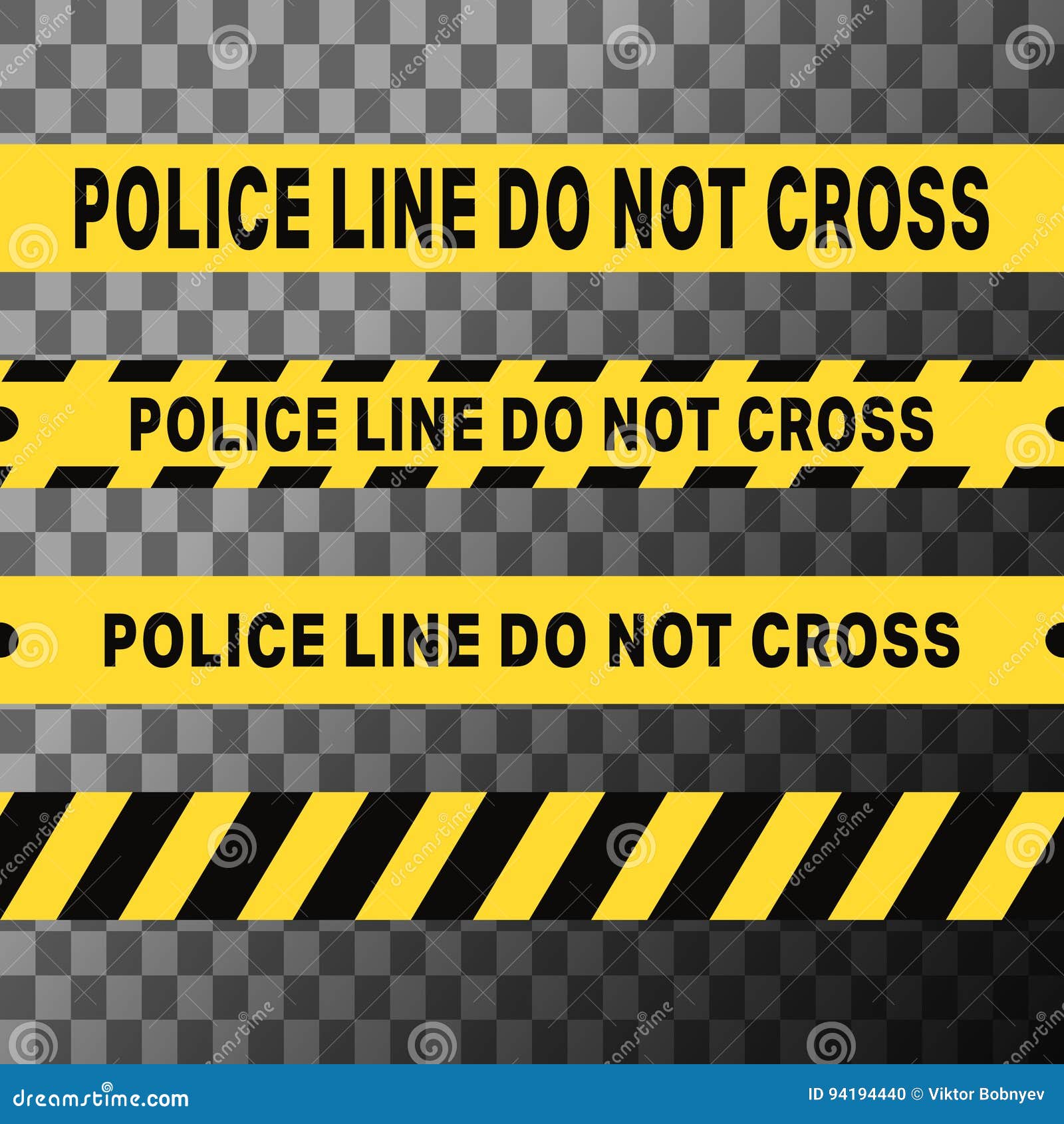 Police Line Do Not Cross Tapes Stock Vector - Illustration of danger ...