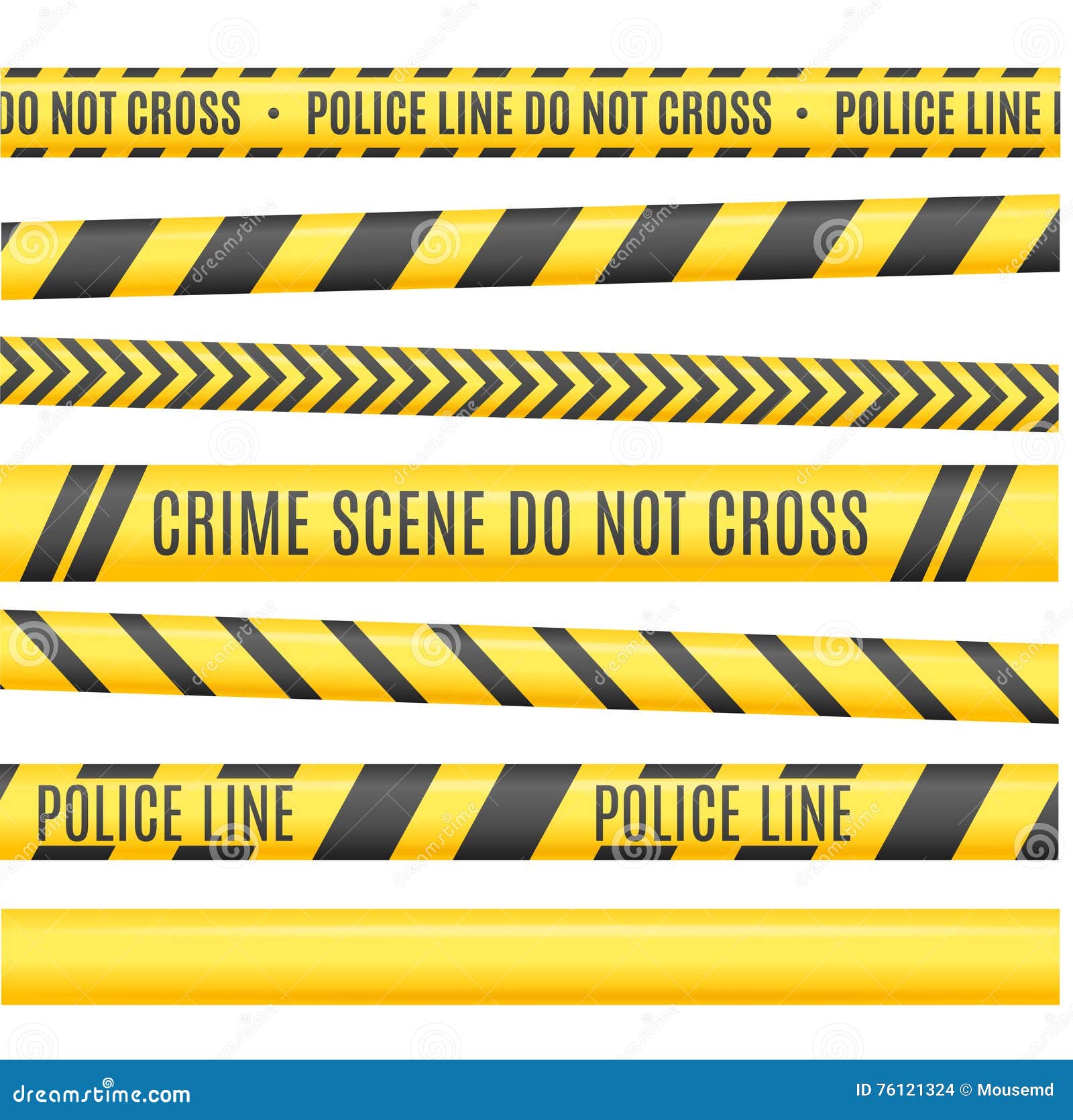Police Line Set. Vector stock vector. Illustration of design - 76121324