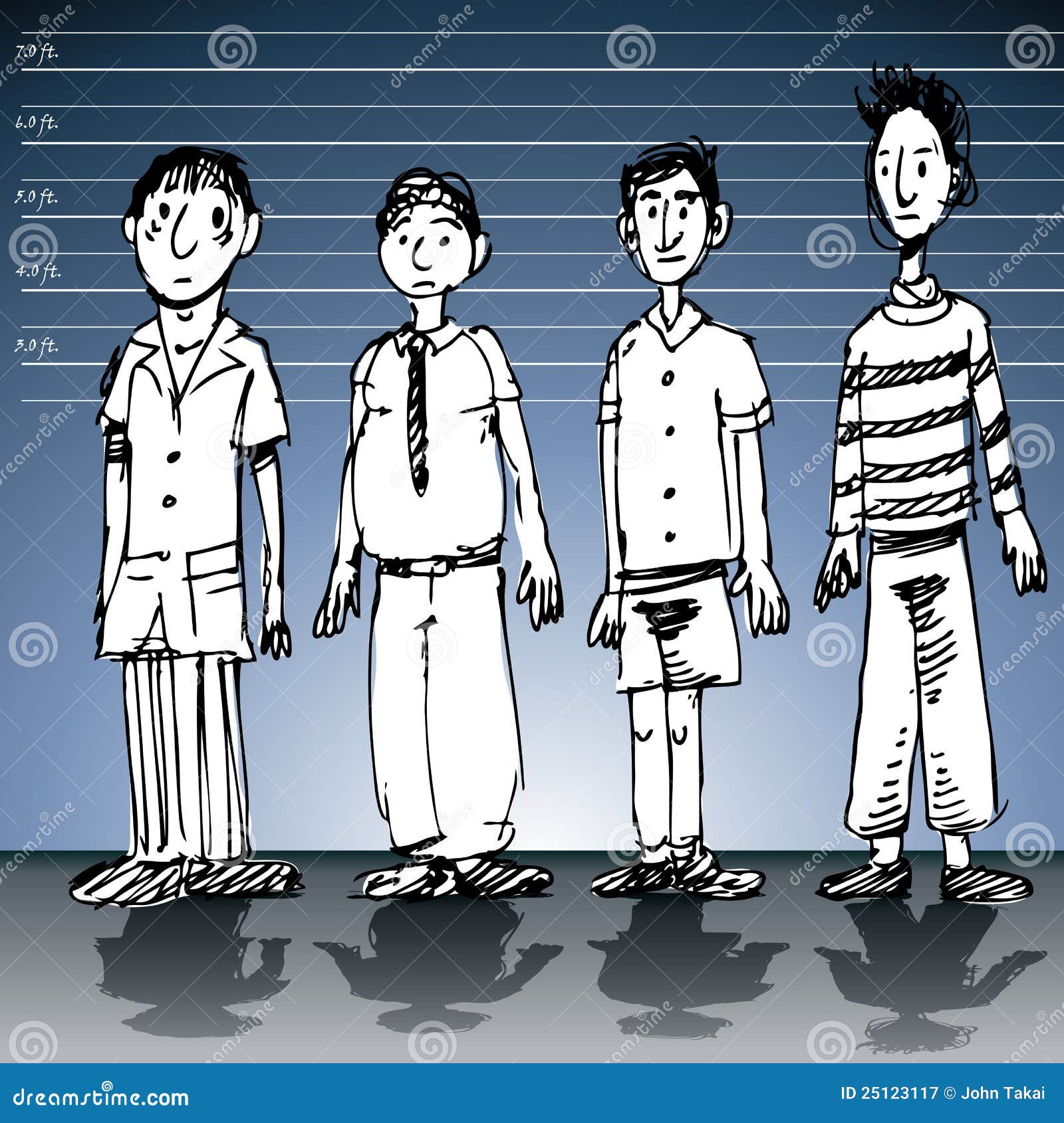 Suspects In A Lineup Royalty-Free Stock Photo | CartoonDealer.com #7593489