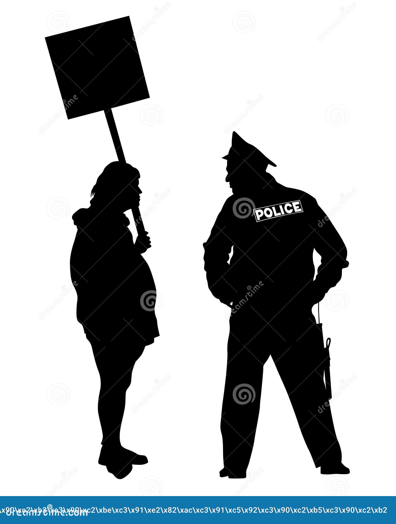 Police man brutality one stock vector. Illustration of protest - 186252519