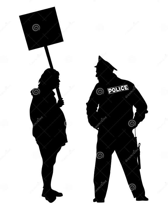 Police man brutality one stock vector. Illustration of protest - 186252519