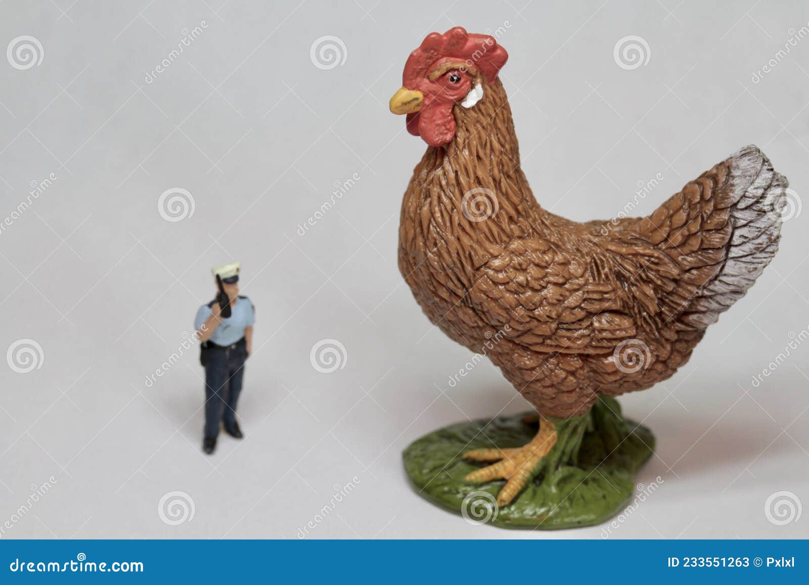 A Police Man with a Giant Chicken Stock Image - Image of rooster ...