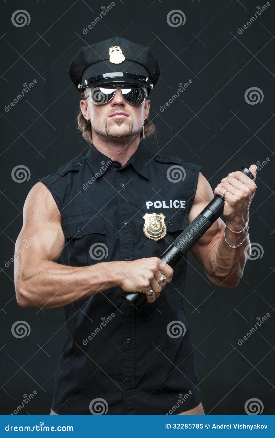 Police man stock image. Image of caucasian, badge, portrait - 32285785