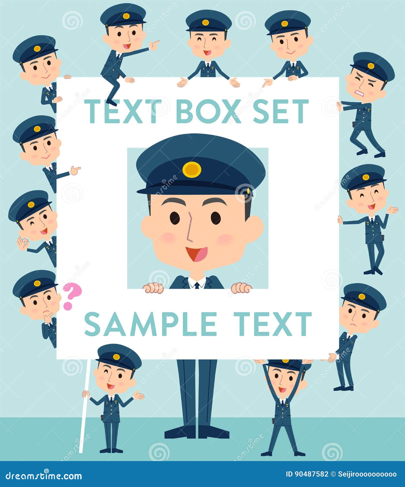 Police man text box stock vector. Illustration of incident - 90487582