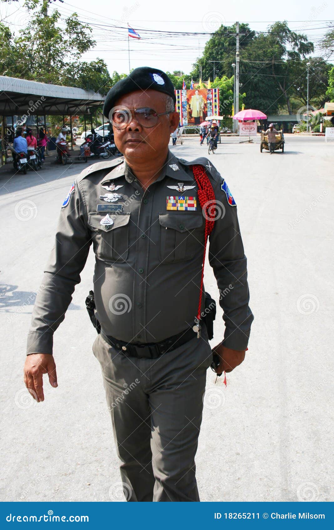 Police man in Thailand. editorial photo. Image of element - 18265211