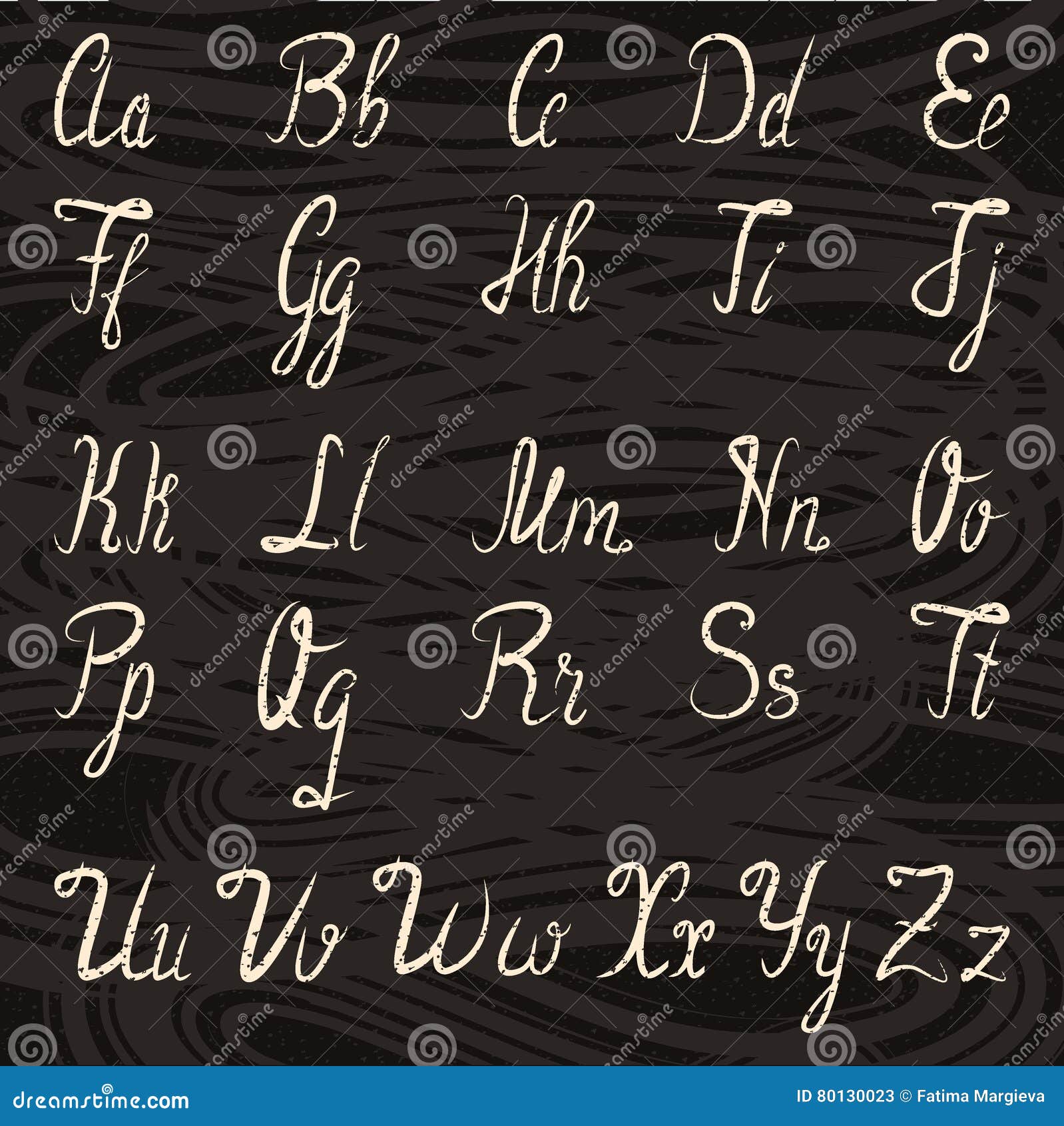 Police Manuscrite De Calligraphie Illustration de Vecteur ...