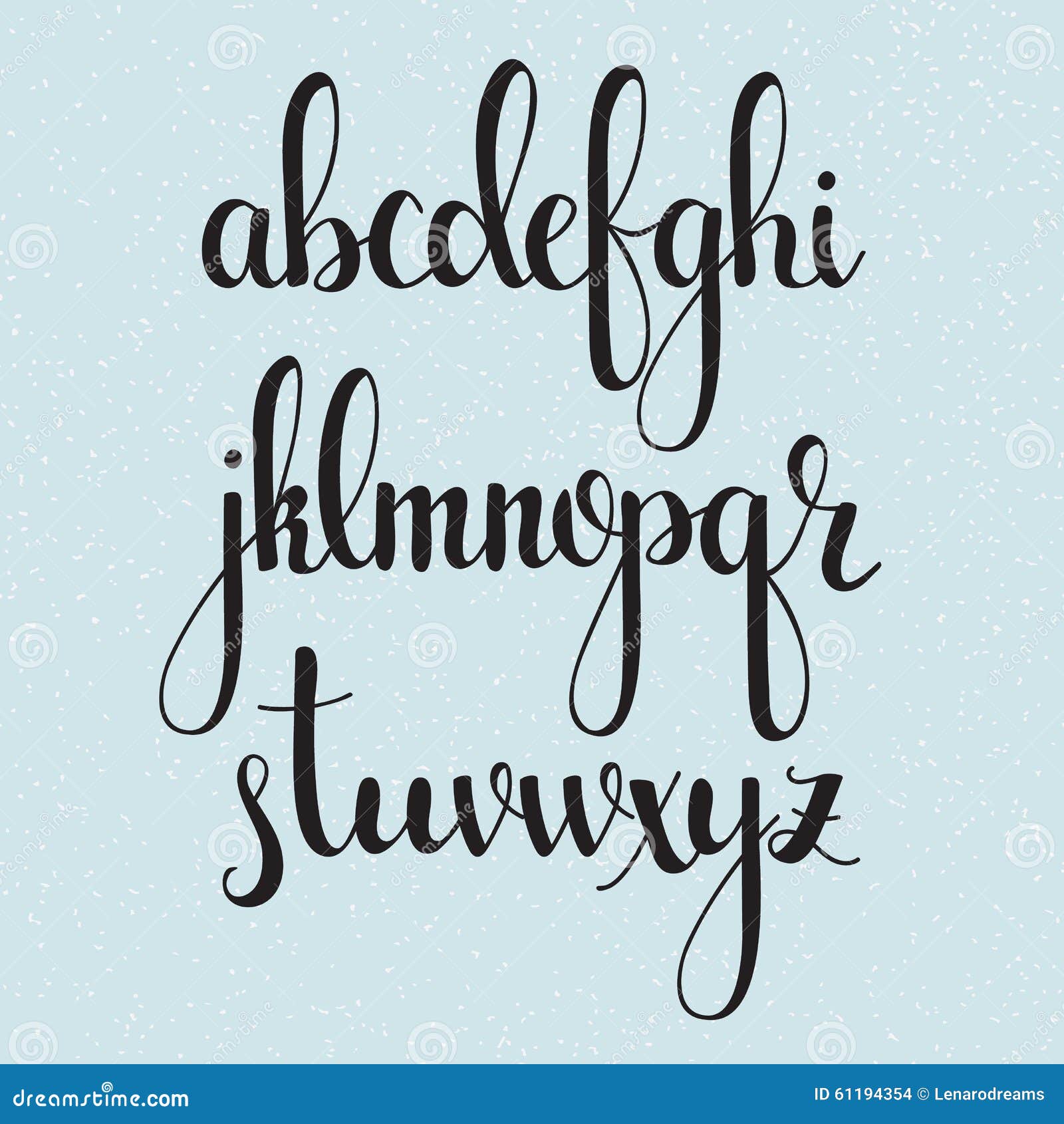 Police Manuscrite De Cursive De Calligraphie De Style De Brosse ...