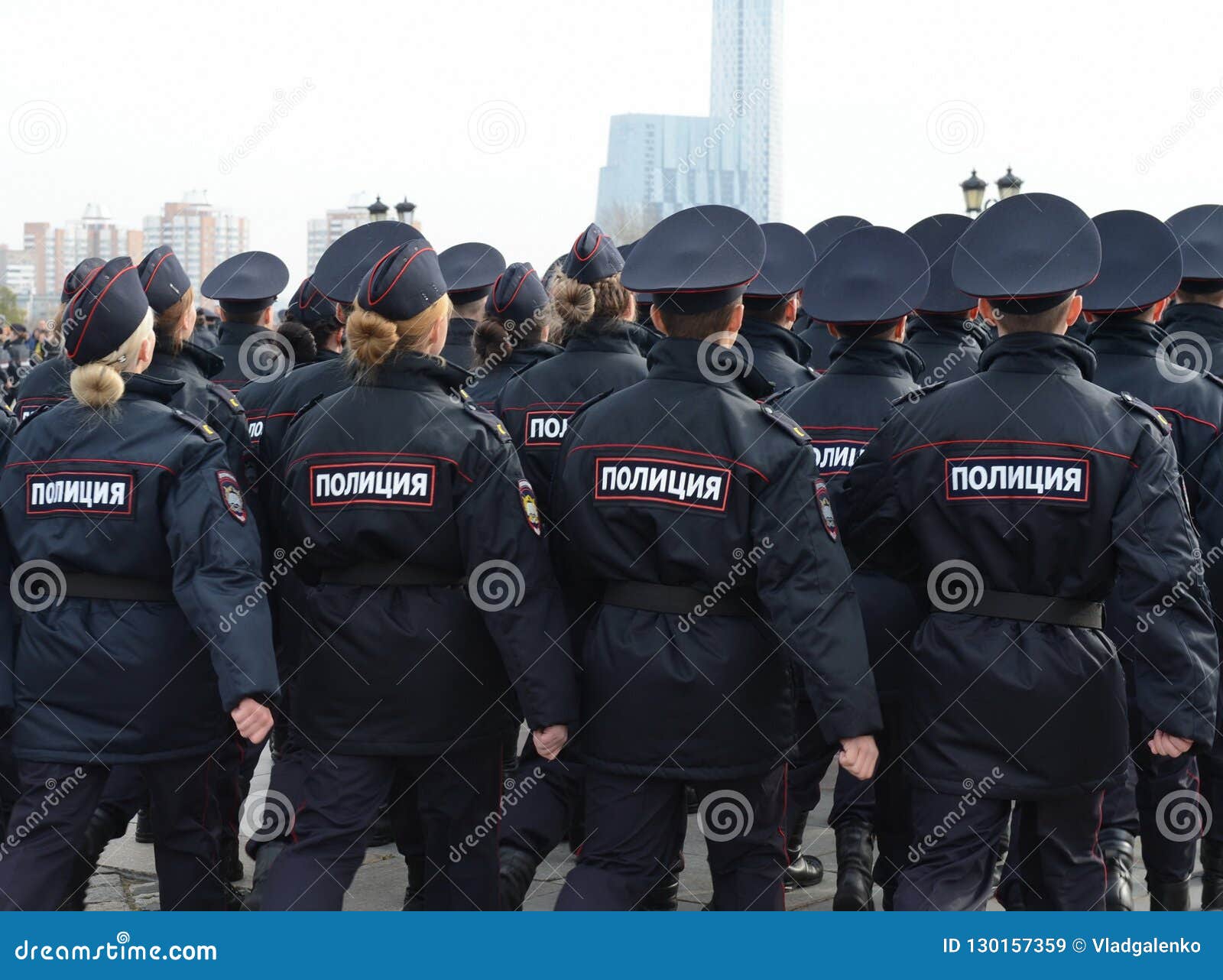 Police Marching in the Parade Editorial Stock Image - Image of ...