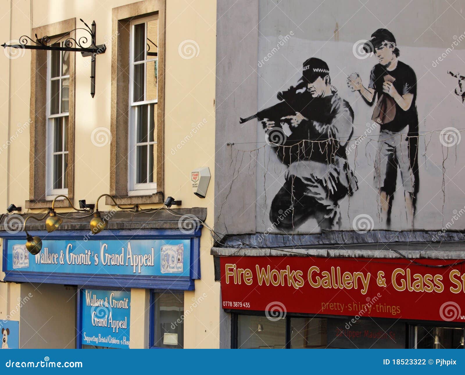 Police marksman by Banksy editorial photography. Image of graffiti ...