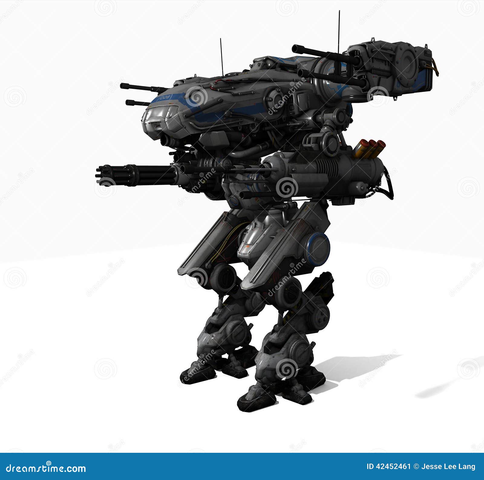 Police mech illustration stock. Illustration du soldat - 42452461