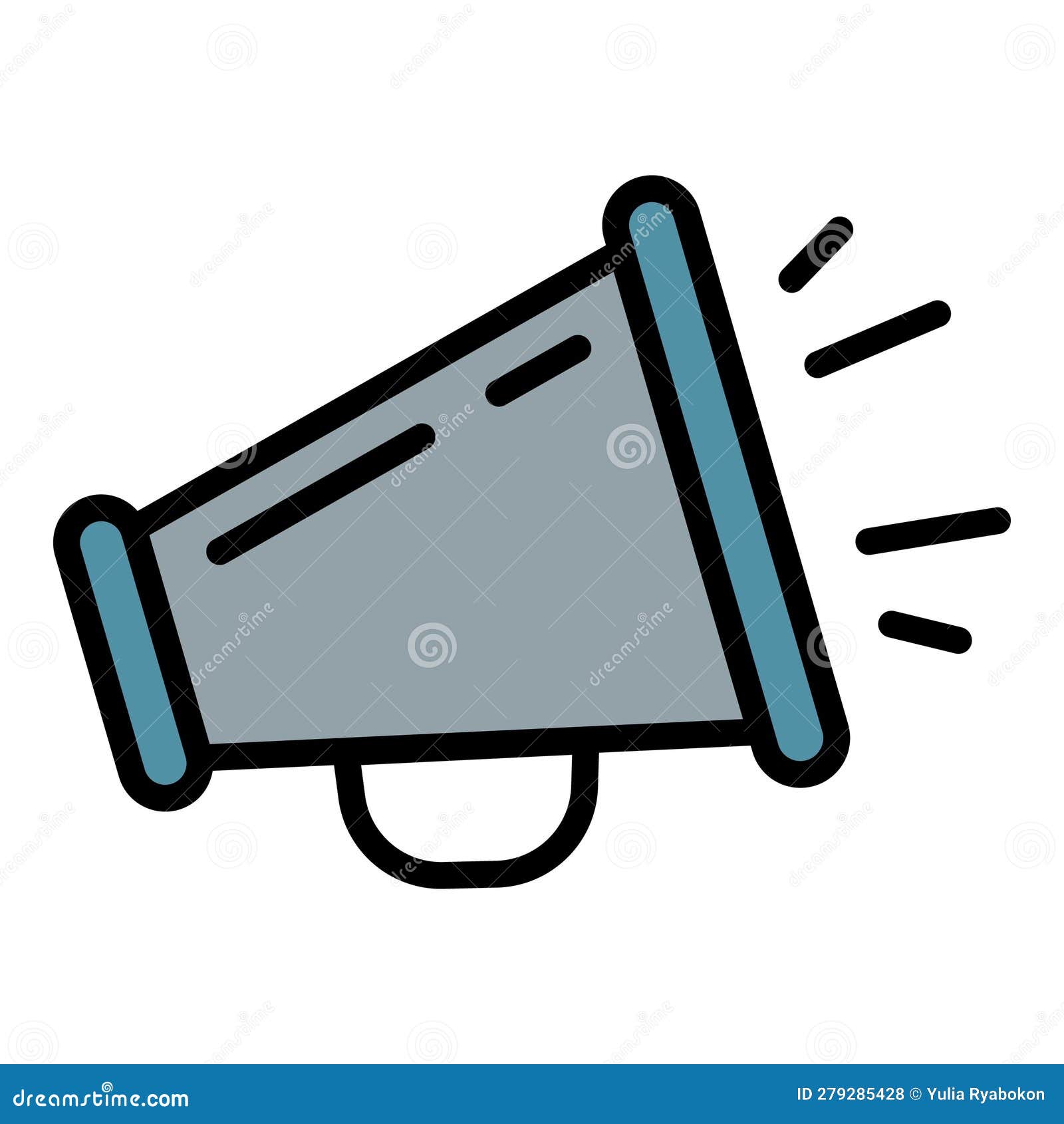 Police Megaphone Icon Outline Vector. Security Equipment Stock Vector ...