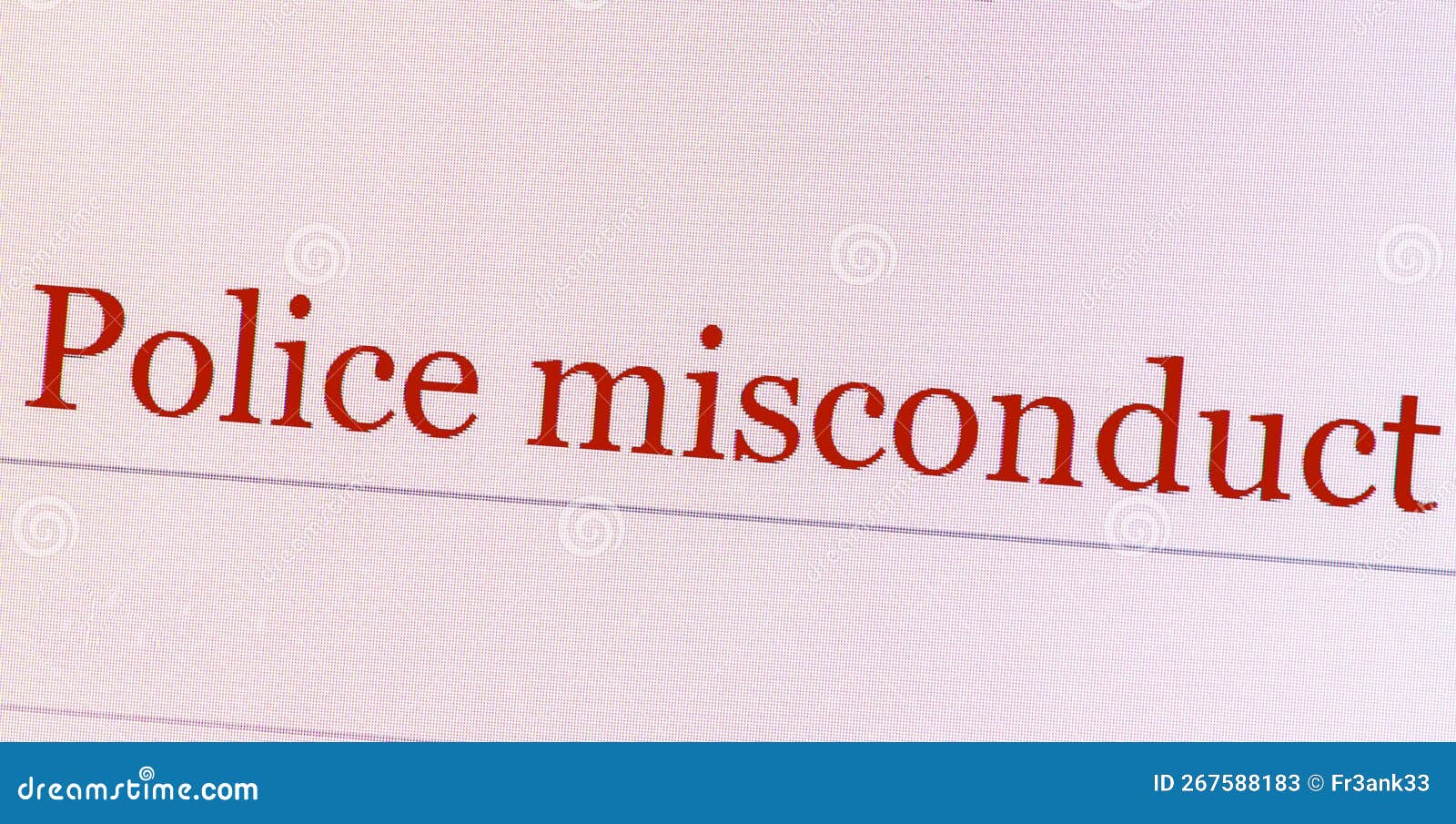 Police misconduct stock image. Image of words, misconduct - 267588183
