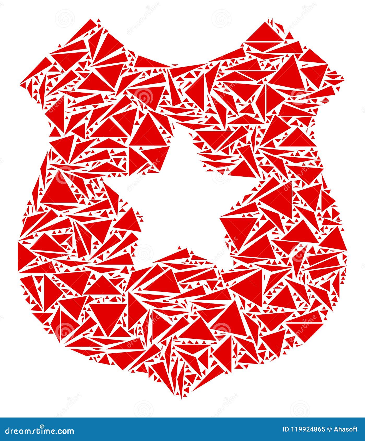 Police Collage of Triangles Stock Vector - Illustration of protection ...