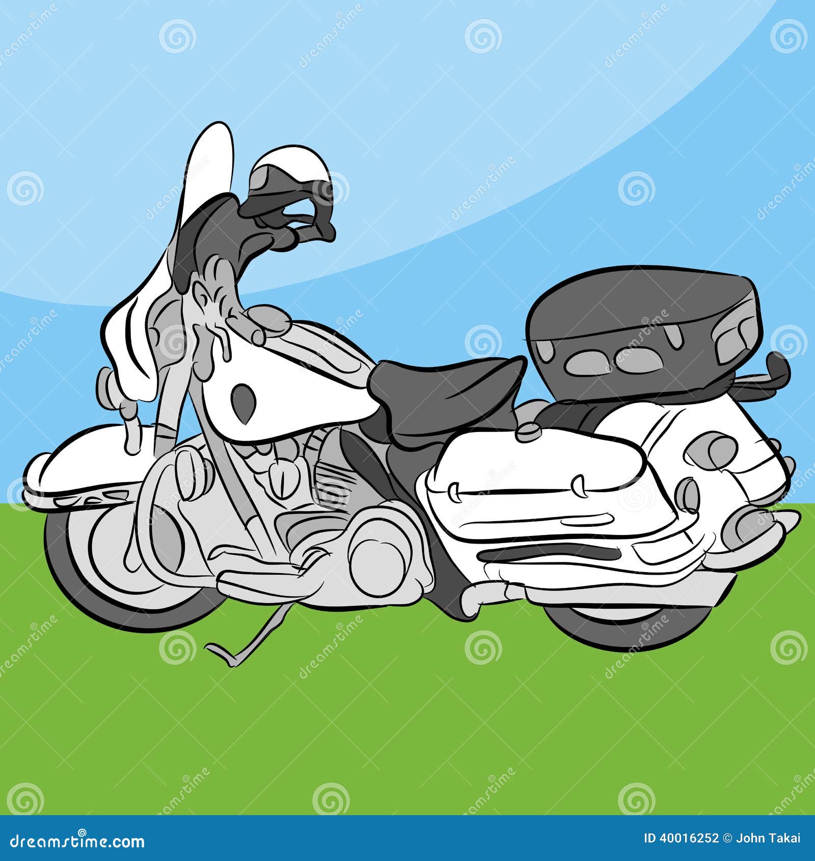 Police Motorcycle stock vector. Illustration of cycle - 40016252