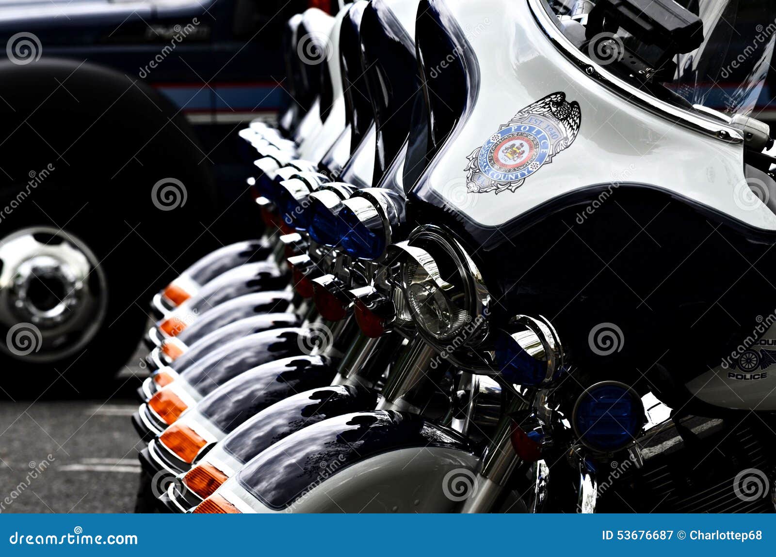 Police Motorcycles stock image. Image of ready, ride - 53676687