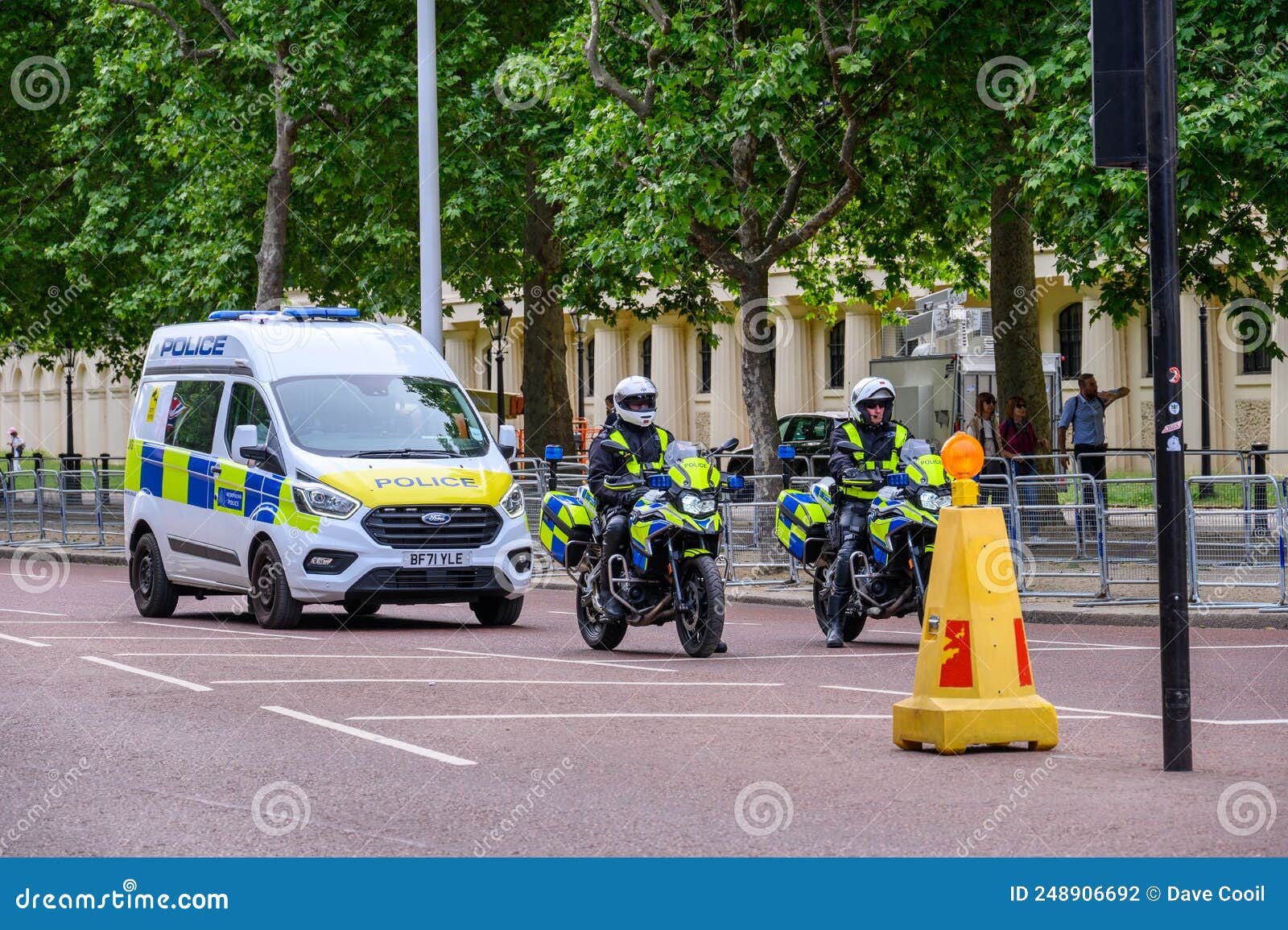 Police Motorcycles and Van on the Mall, London Editorial Photography ...