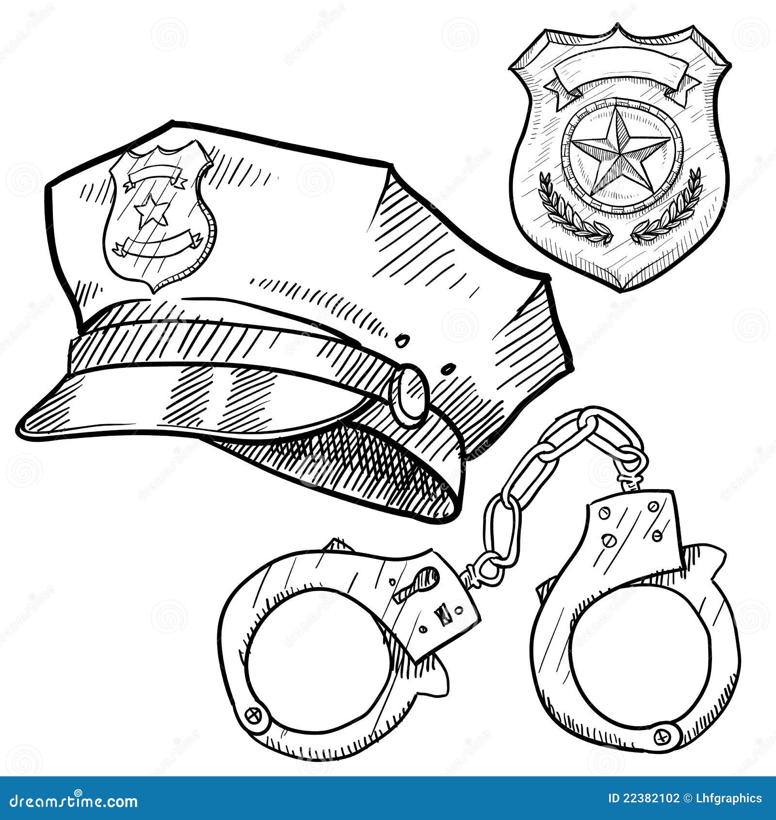 Police objects sketch stock vector. Illustration of police - 22382102 Police objects sketch stock vector. Illustration of police - 22382102