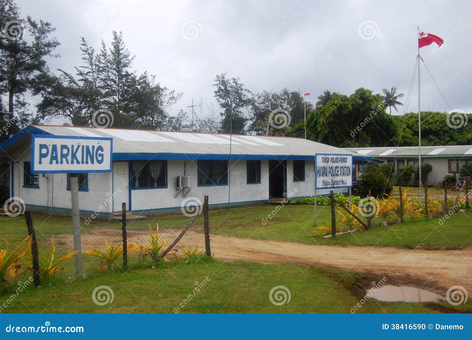 Police Office Building, Kingdom of Tonga Stock Photo - Image of pacific ...