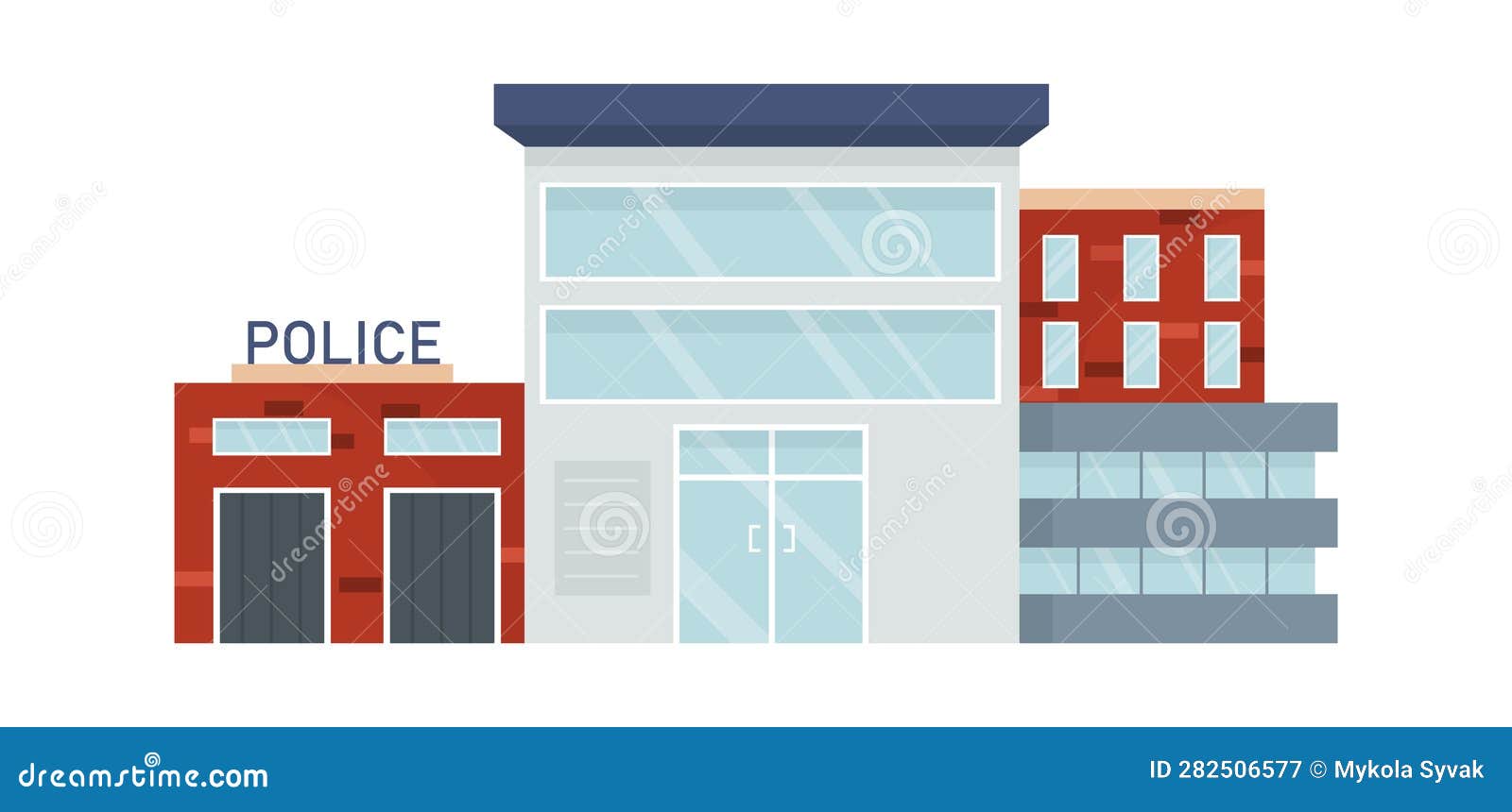 Police Office Building stock vector. Illustration of university - 282506577